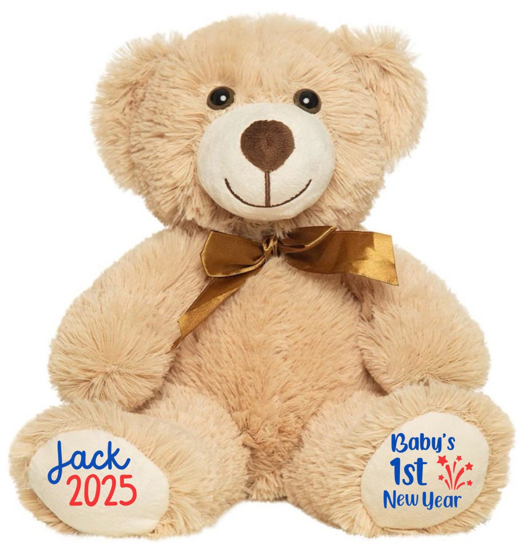 Personalized New Year Teddy Bear, My First New Year Bear, My 1st New ...