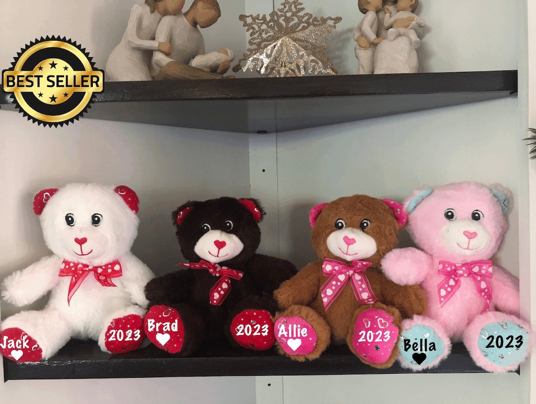 Personalized Valentines Day Plush Animals Custom Valentines - Etsy