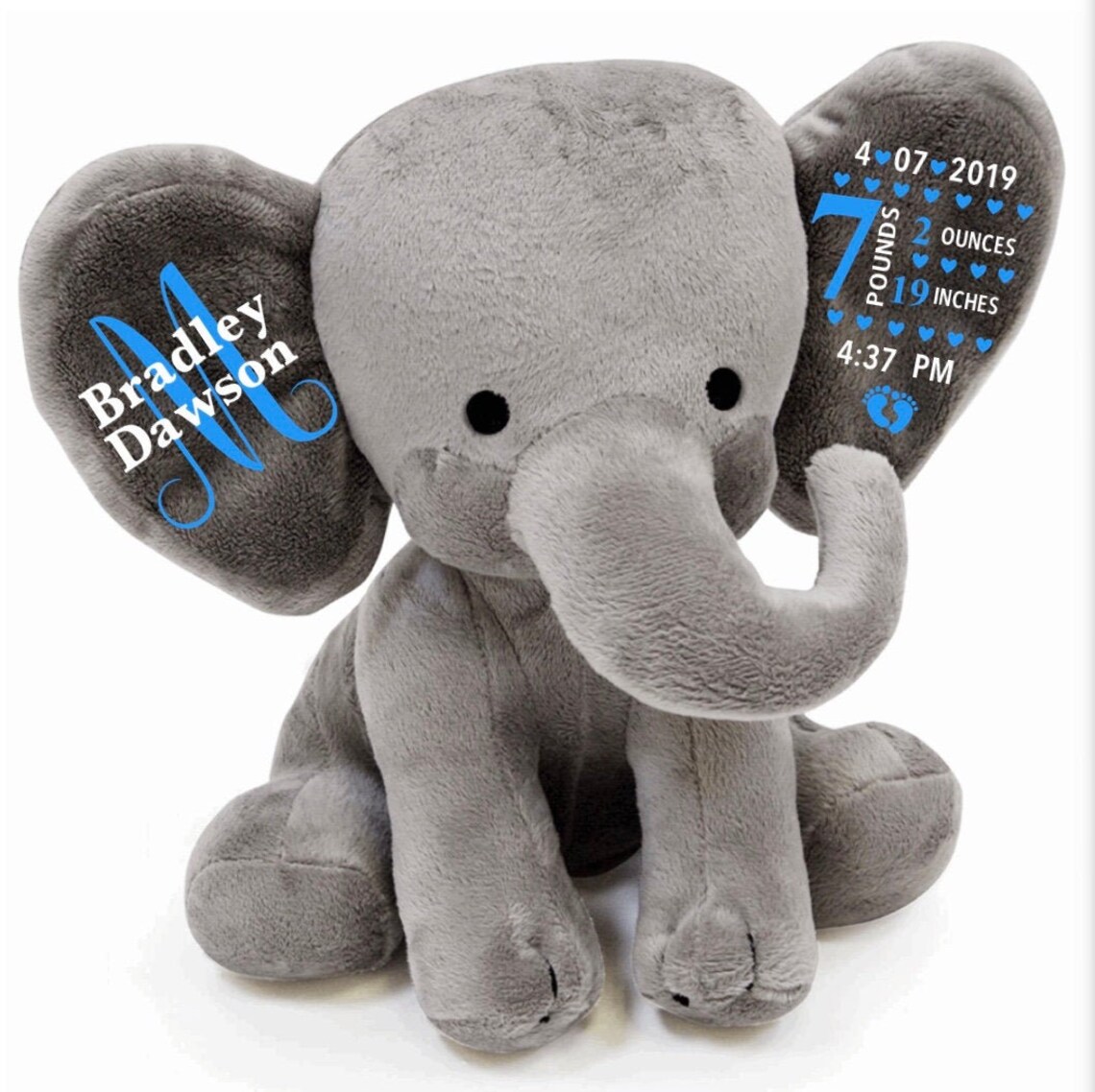 Personalized Birth Stat Elephant Birth Announcement Elephant - Etsy