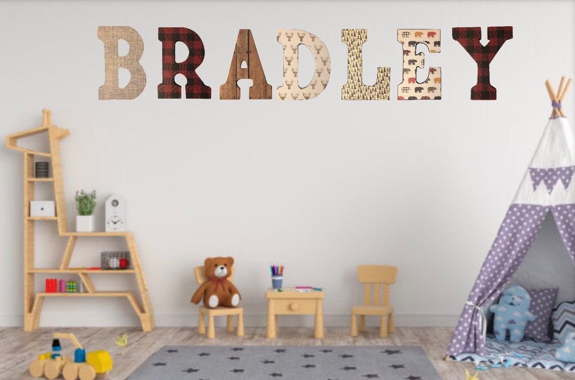 Name wall letters nursery wall letters custom name sign | Etsy