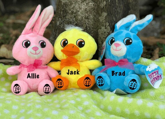Personalized Easter Bunny Plush Animals Custom Easter Plush | Etsy