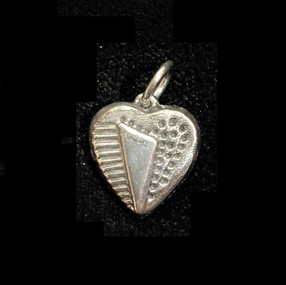 3 Victorian Vintage Sterling Silver Puff Heart Charm | Etsy