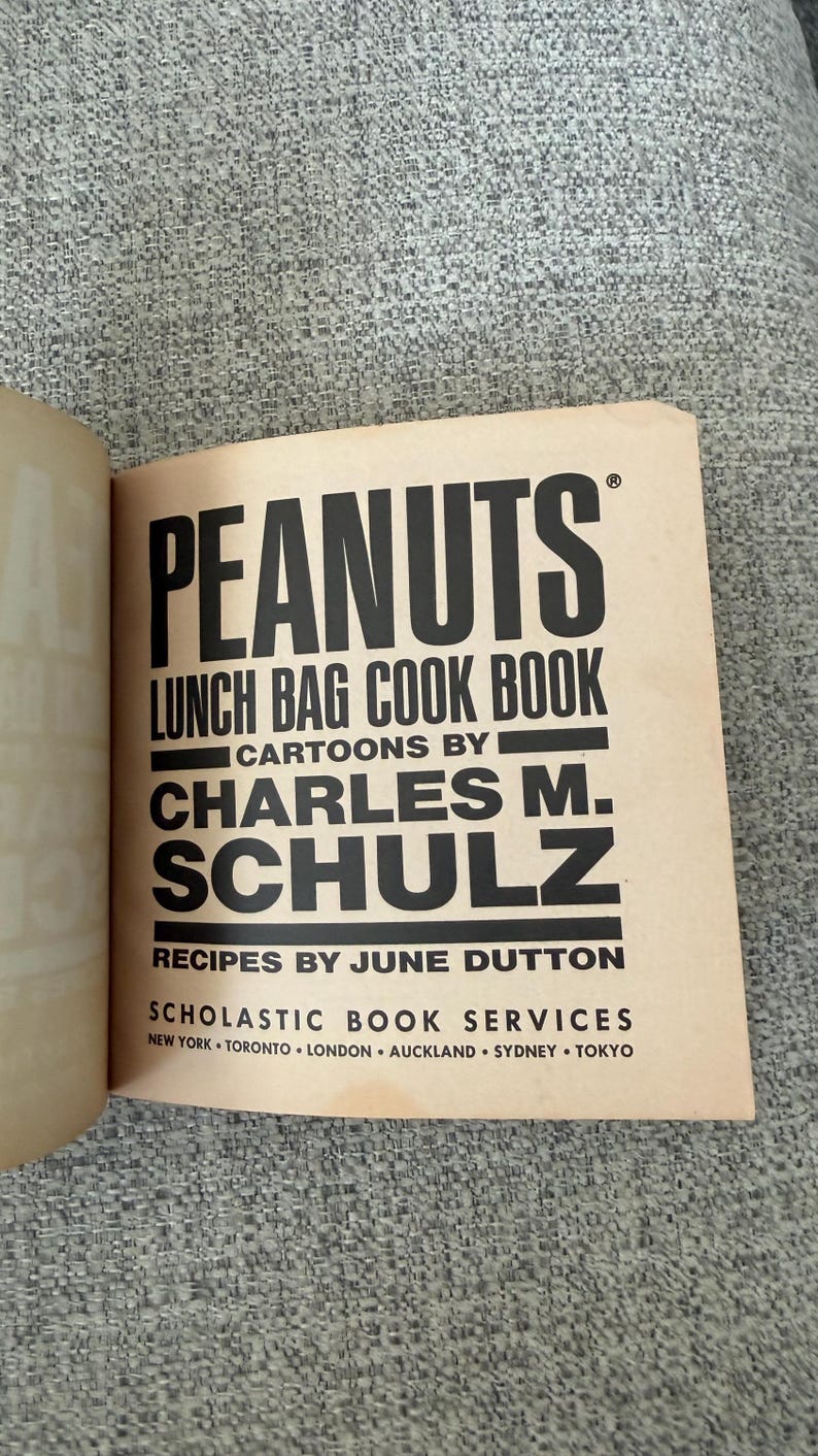 Collectible Peanuts ( Charlie Brown) Lunch Book Cook Book - First ...
