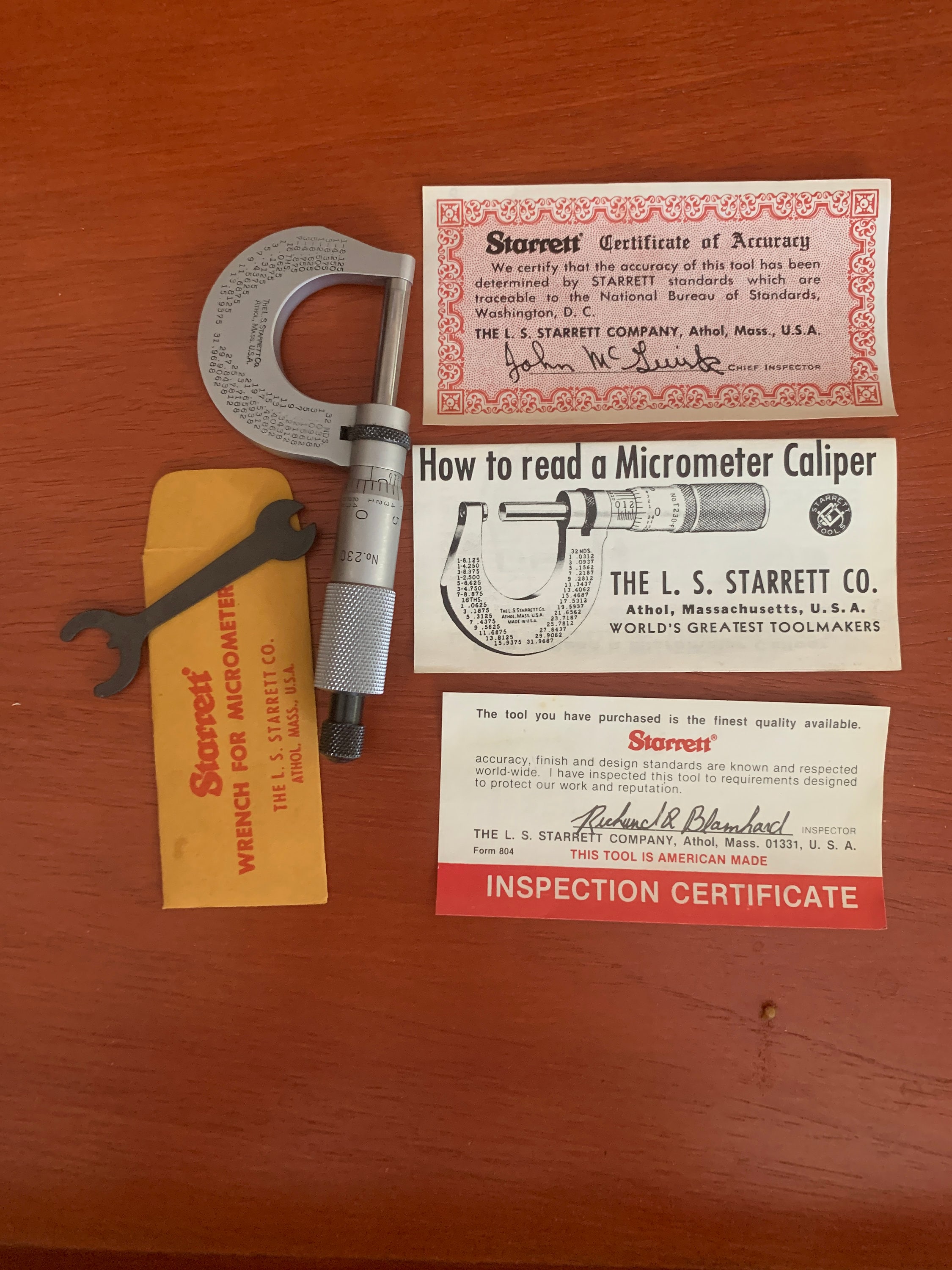 Vintage Starrett Micrometer Caliper - Etsy