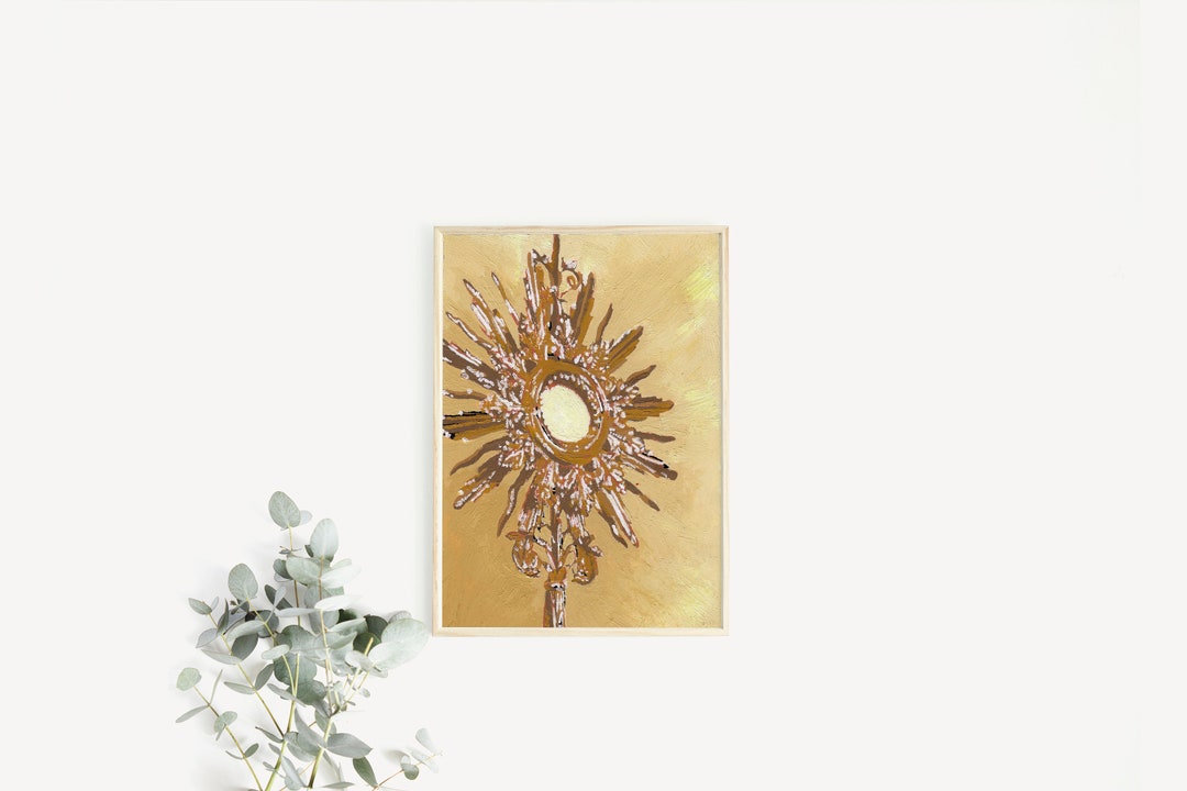 Monstrance Print | Catholic Home Decor | Eucharist Print | Eucharistic ...