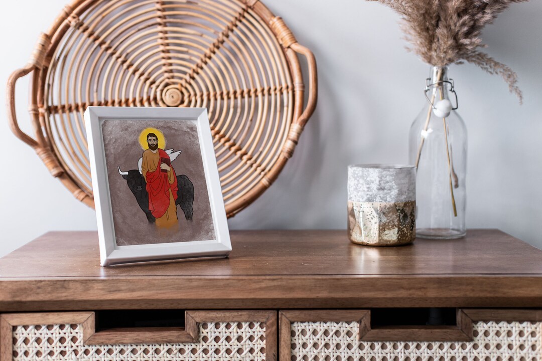 Saint Luke, Religious Art, Catholic Saint, Confirmation Gift, Catholic ...