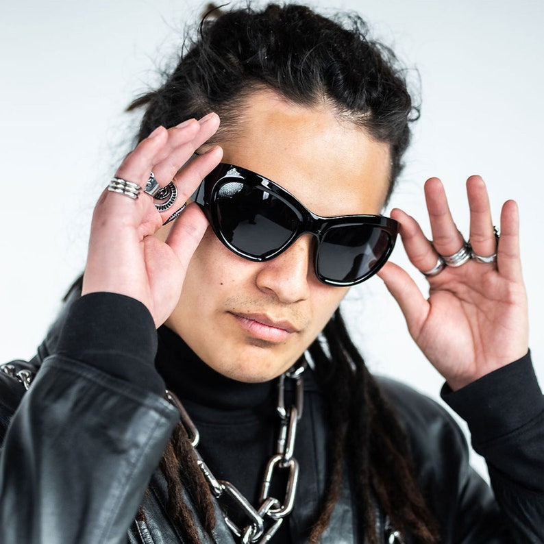 Bug Eye Sunglasses Y2k Sunglasses Unisex Rave Techno Glasses Oversized ...