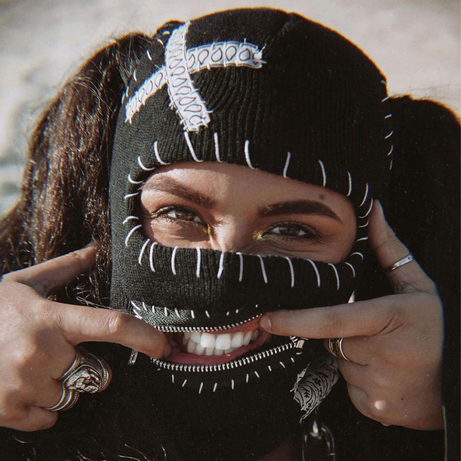 Zipper Mouth Ski Mask Balaclava Gimp Mask Face Mask Winter Clothing ...