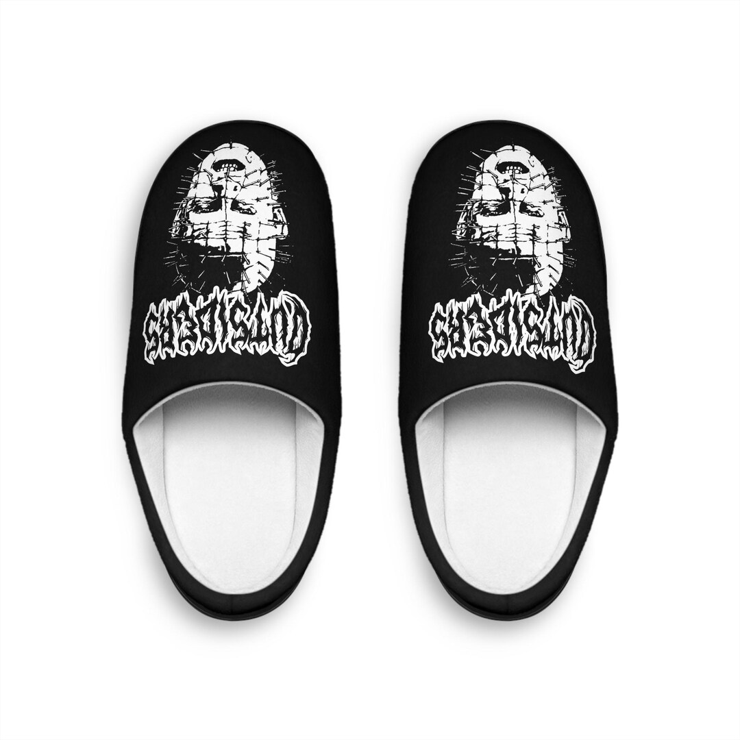 Horror Movie Slippers VHS Lover Spooky Halloween Shoes Heavy Metal Punk ...