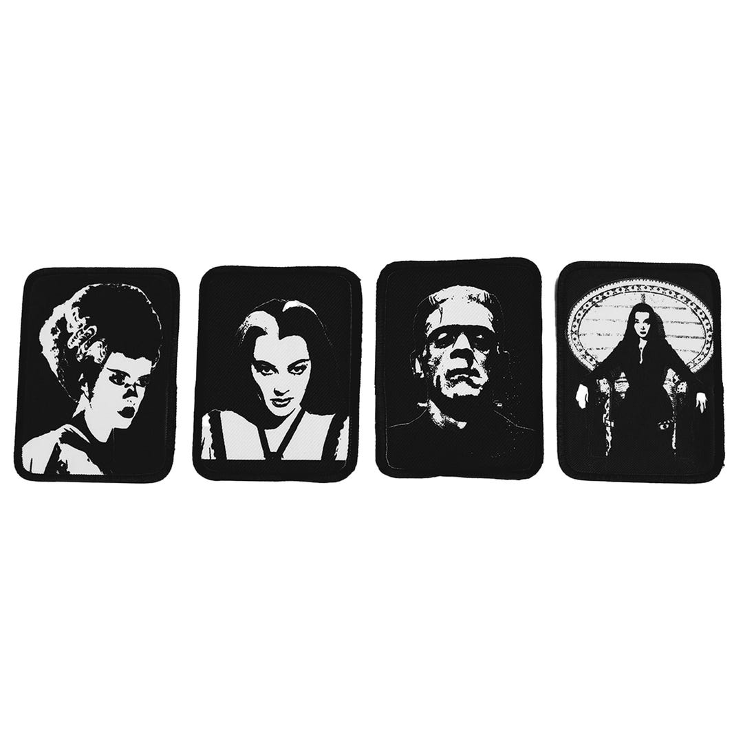 Halloween Character Patche 4-pack Sew-on Patchwork Punk Battle Jacket ...