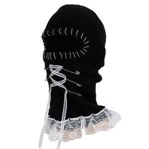 Trendy Balaclava Ski Mask Winter Clothing Black Beanie Pink Balaclava ...