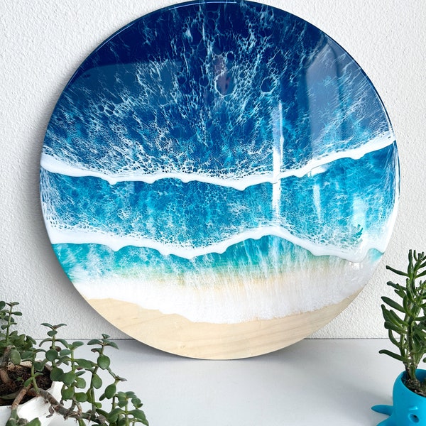 Ocean Resin Circle Art - Etsy