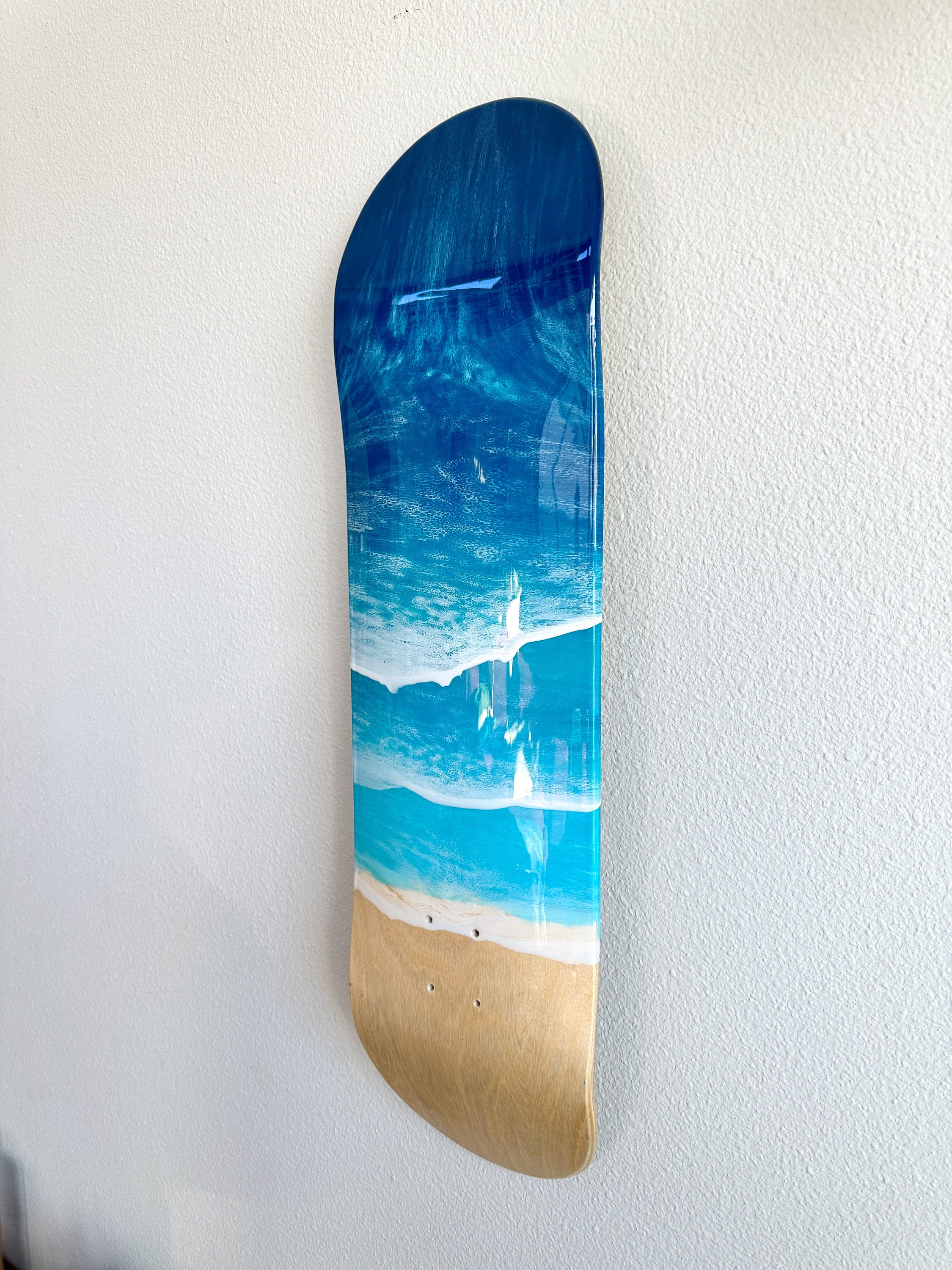 Ocean Art Skateboard Surf Board 32x8 Resin Art Skateboard - Etsy