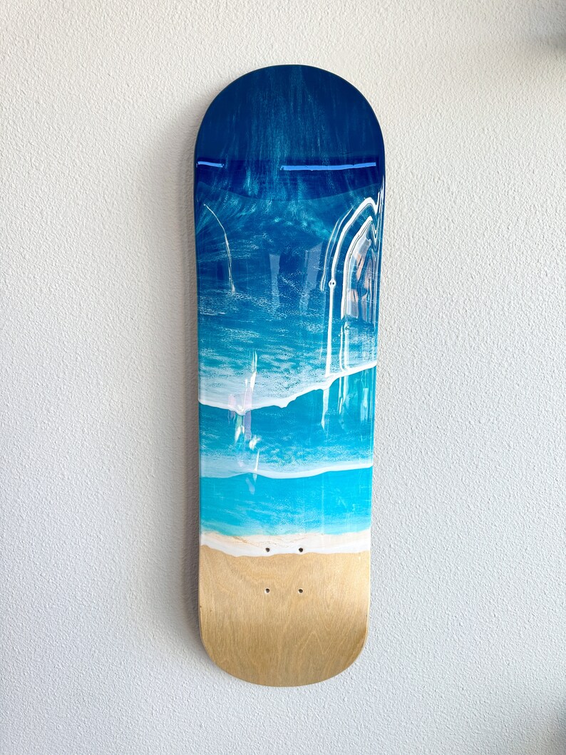 Ocean Art Skateboard Surf Board 32x8 Resin Art Skateboard - Etsy