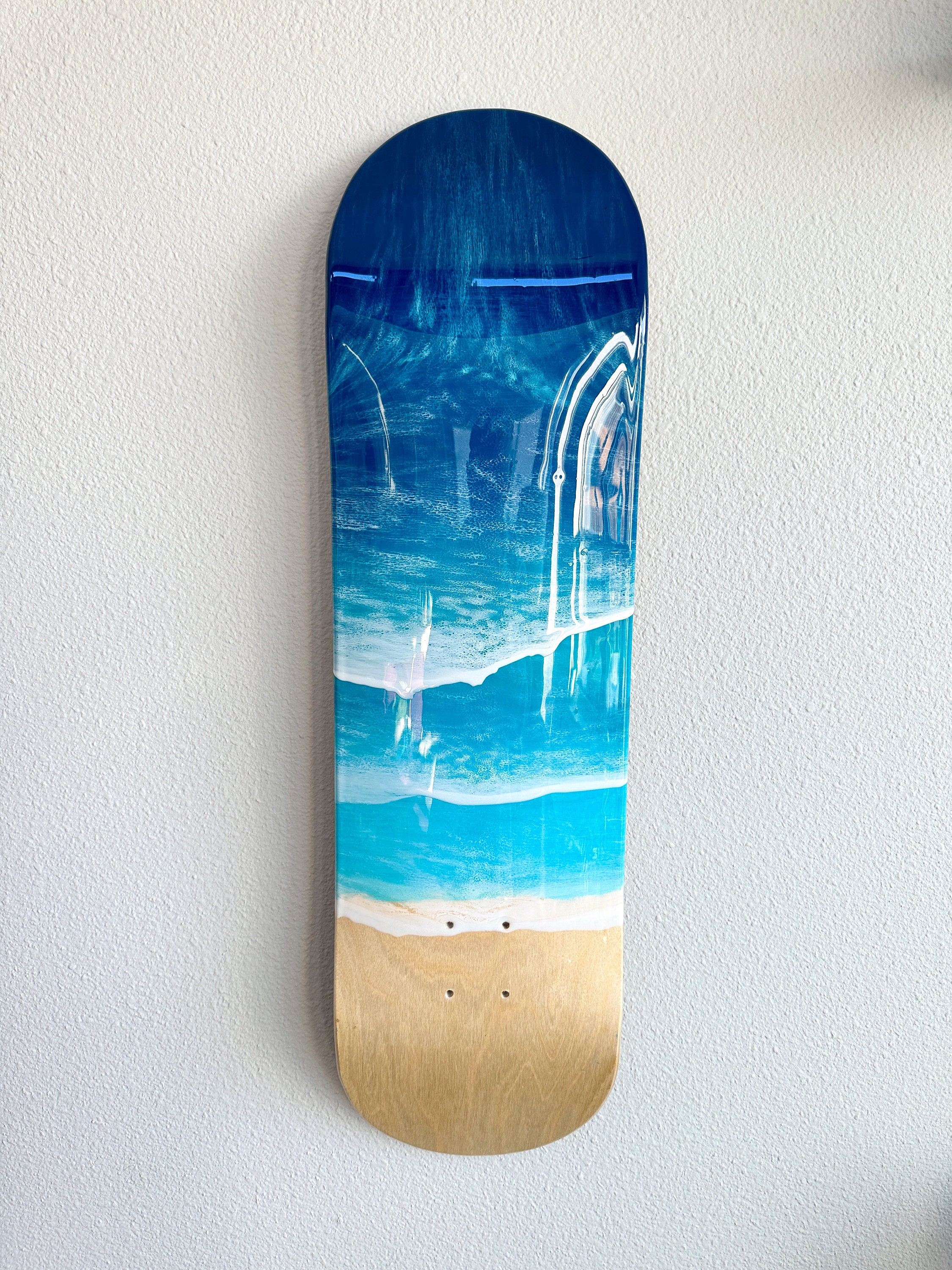 Ocean Art Skateboard Surf Board 32x8 Resin Art Skateboard - Etsy