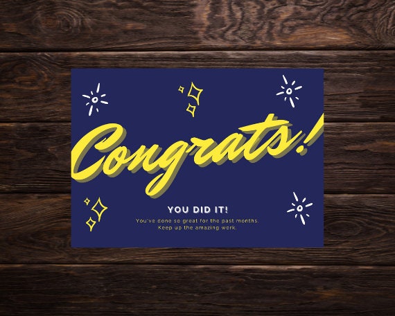Congratulation Card - Etsy