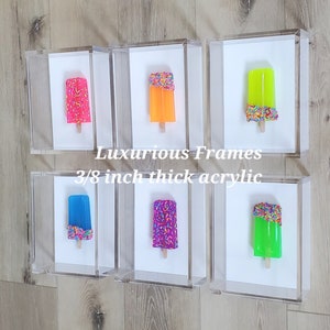 Popsicle Shadow Box, Pop Art Wall Hanging, Nursery Wall Art, Home Decor ...