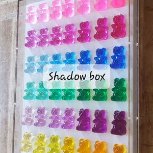 Rainbow Pop Art Gummy Bear Wall Decor, Modern Pop Art, 42 Resin Bears ...