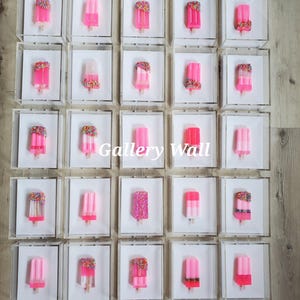 Popsicle Shadow Box, Pop Art Wall Hanging, Nursery Wall Art, Home Decor ...