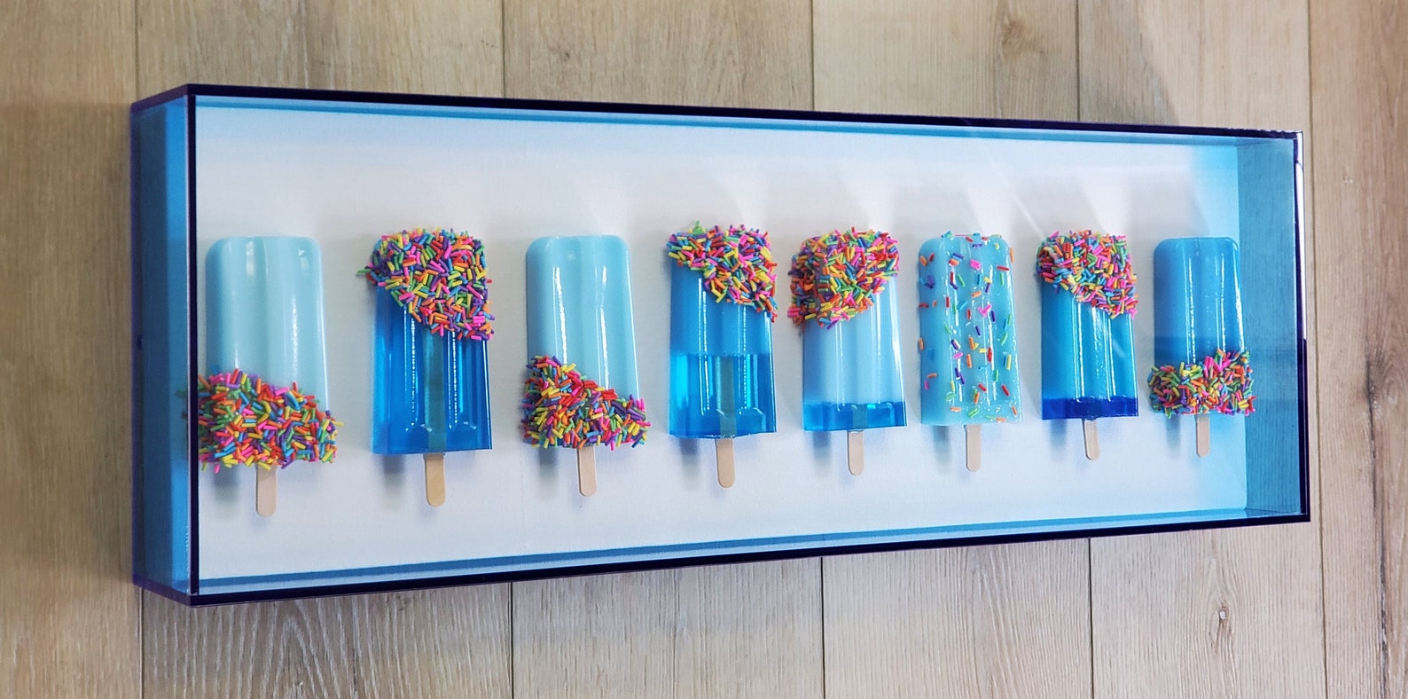 Popsicle Wall Decor, Painting Popsicle Wall Art, 8 Popsicle Sculpture ...