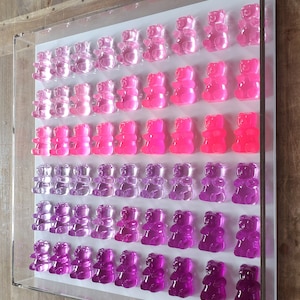 Giant Gummy Bear Wall Decor, Modern Pop Art, 48 Resin Gummy Bears ...