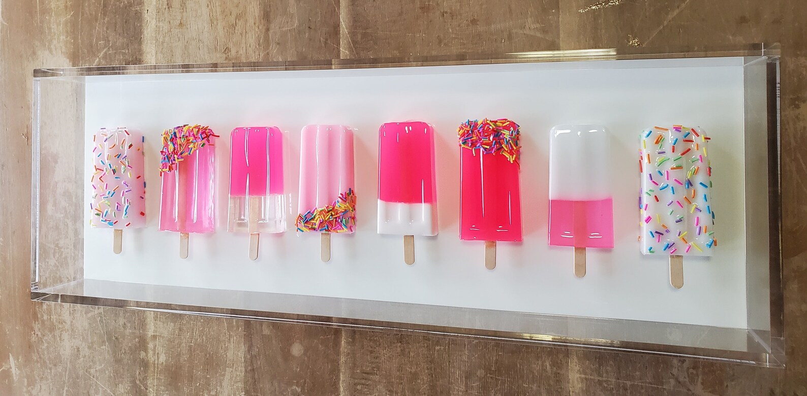 Popsicle Wall Decor, Painting Popsicle Wall Art, 8 Popsicle Sculpture ...