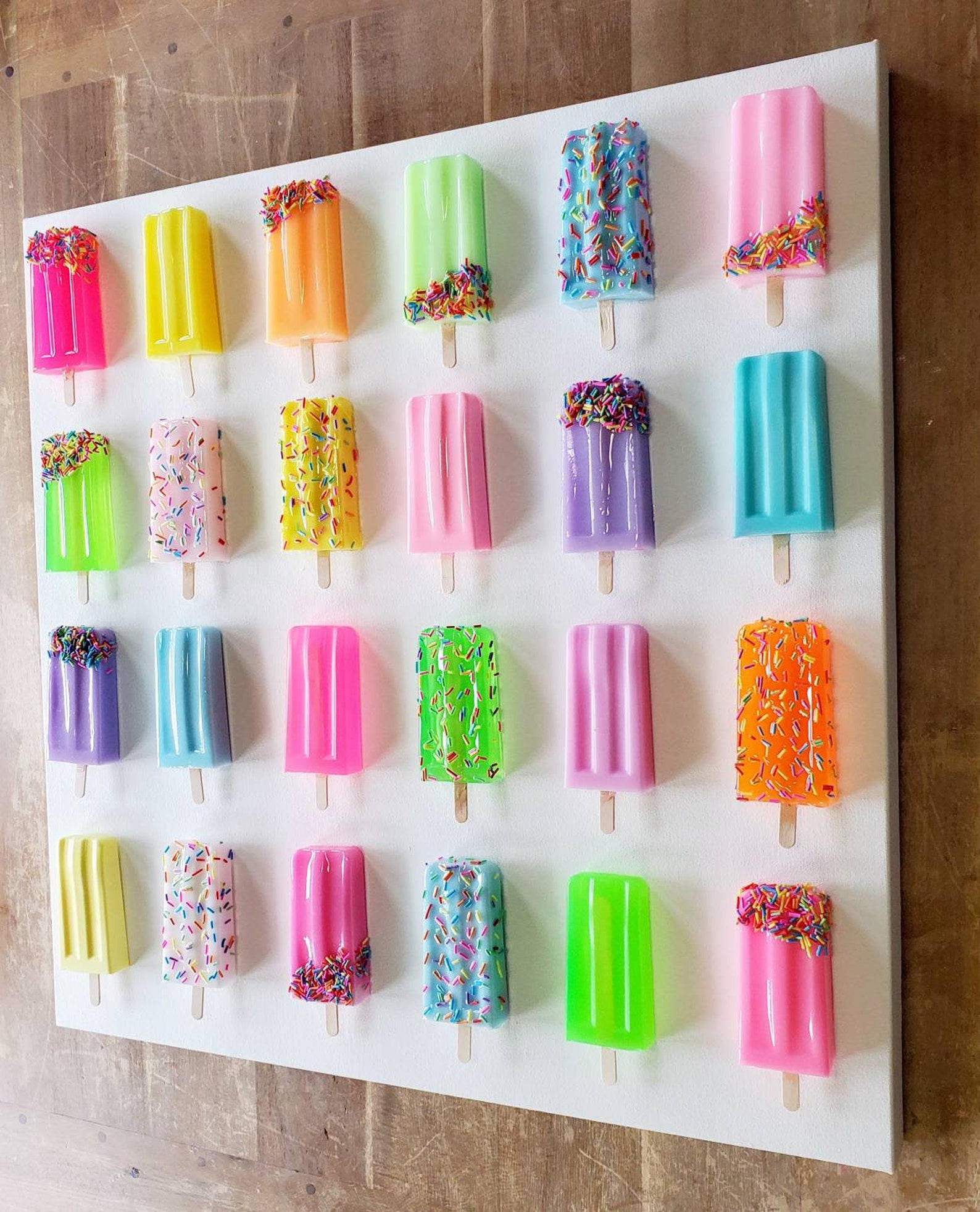 Popsicle Wall Art, Pop Art Sculptures, Kitchen Decor, Nursery Art ...
