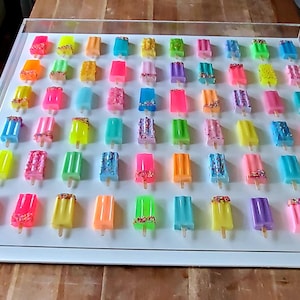 Rainbow Ice Pop Wall Sculpture: Pop Art Shadow Box Decor, Customizable ...