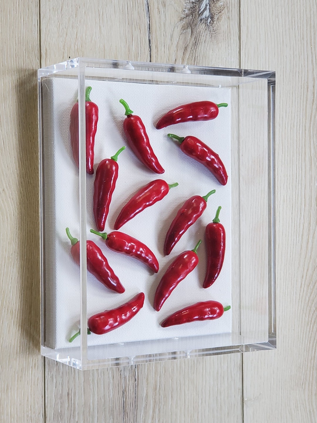 Chili Peppers Artwork, Kitchen Wall Art, Chili Wall Hanging, Luxury 3D ...