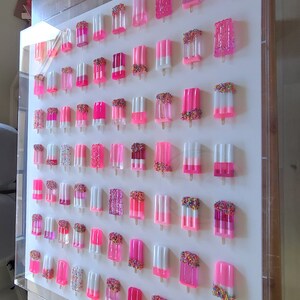 Pop Art Popsicle Wall Hanging, Home Decor, Resin Popsicle Sculptures ...