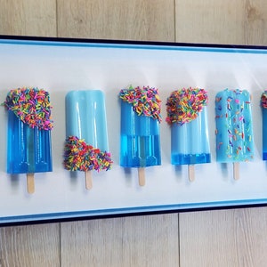 Colorful Resin Popsicle Wall Art, Boho Kids Room Decor, Minimalist Neon ...
