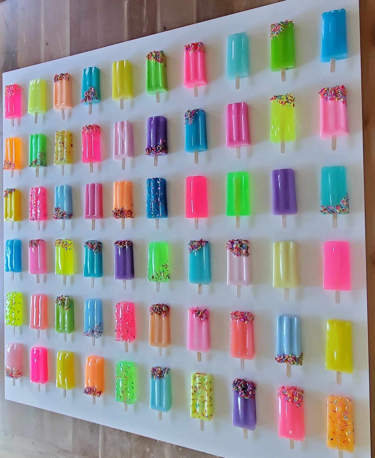 Pop Art Popsicle Wall Hanging Home Decor 50 Popsicle - Etsy