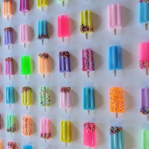 Ice Cream Wall Hanging: Custom Canvas Shadow Box Decor Featuring ...