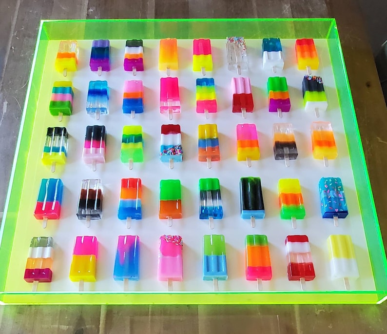 Colorful Ice Pop Sculpture, Modern Pop Art Shadow Box - Etsy