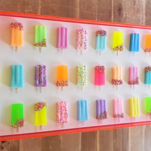 Pop Art Popsicle Wall Hanging, Home Decor, 30 Popsicle Sculptures ...