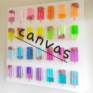 Popsicle Wall Art, Pop Art Sculptures, Kitchen Decor, Nursery Art ...