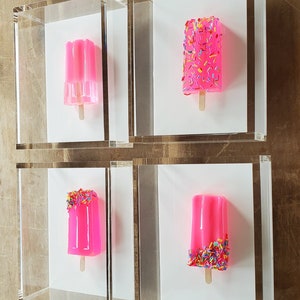 Popsicle Shadow Box, Pop Art Wall Hanging, Nursery Wall Art, Home Decor ...