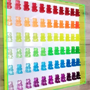 Giant Gummy Bear Wall Decor, Modern Pop Art, 66 Resin Gummy Bears ...