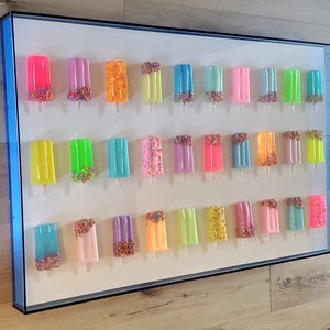 Pop Art Popsicle Wall Hanging, Home Decor, 30 Popsicle Sculptures ...
