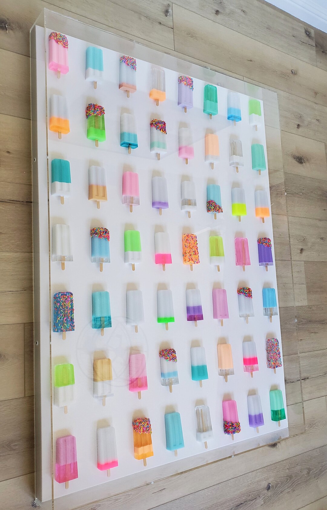 Pop Art Popsicle Wall Hanging, Home Decor, 56 Popsicle Sculptures ...