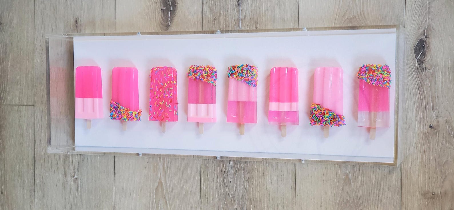 Popsicle Wall Decor, Painting Popsicle Wall Art, 8 Popsicle Sculpture ...