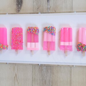 Popsicle Wall Decor, Painting Popsicle Wall Art, 8 Popsicle Sculpture ...