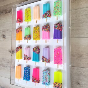 Iconic Pop Art Popsicle Wall Decor, Modern Pop Art, 20 Resin Popsicles ...