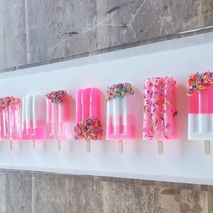 Popsicle Wall Decor, Painting Popsicle Wall Art, 8 Popsicle Sculpture ...