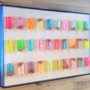 Pop Art Popsicle Wall Hanging, Home Decor, 30 Popsicle Sculptures ...