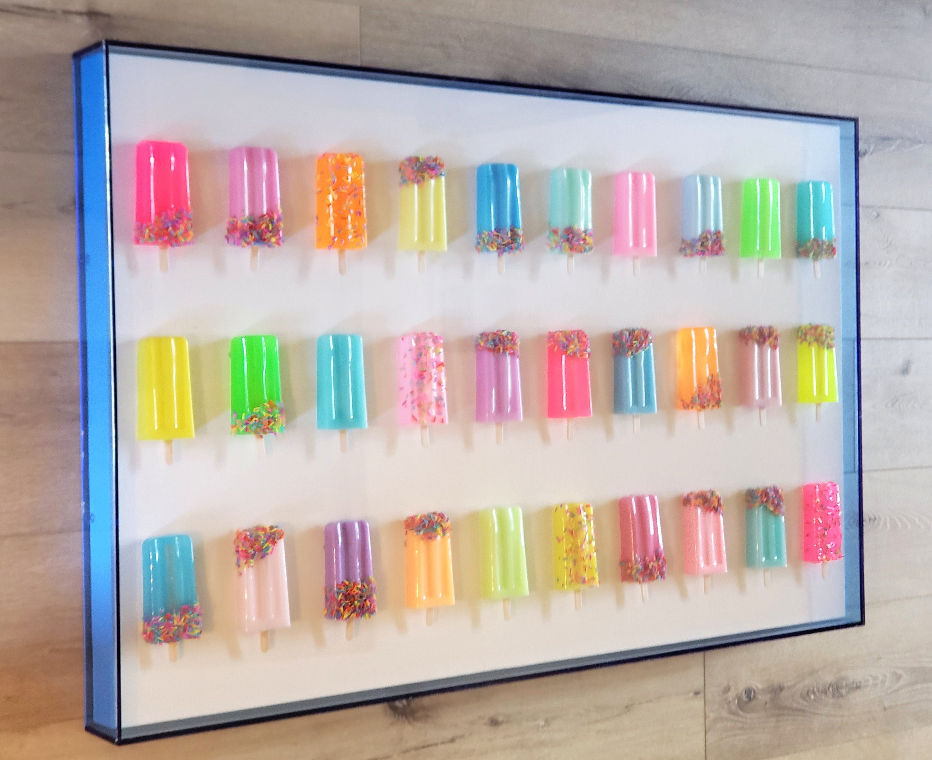 Ice Cream Wall Hanging: Custom Canvas Shadow Box Decor Featuring ...