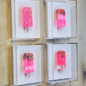 Popsicle Shadow Box, Pop Art Wall Hanging, Nursery Wall Art, Home Decor ...