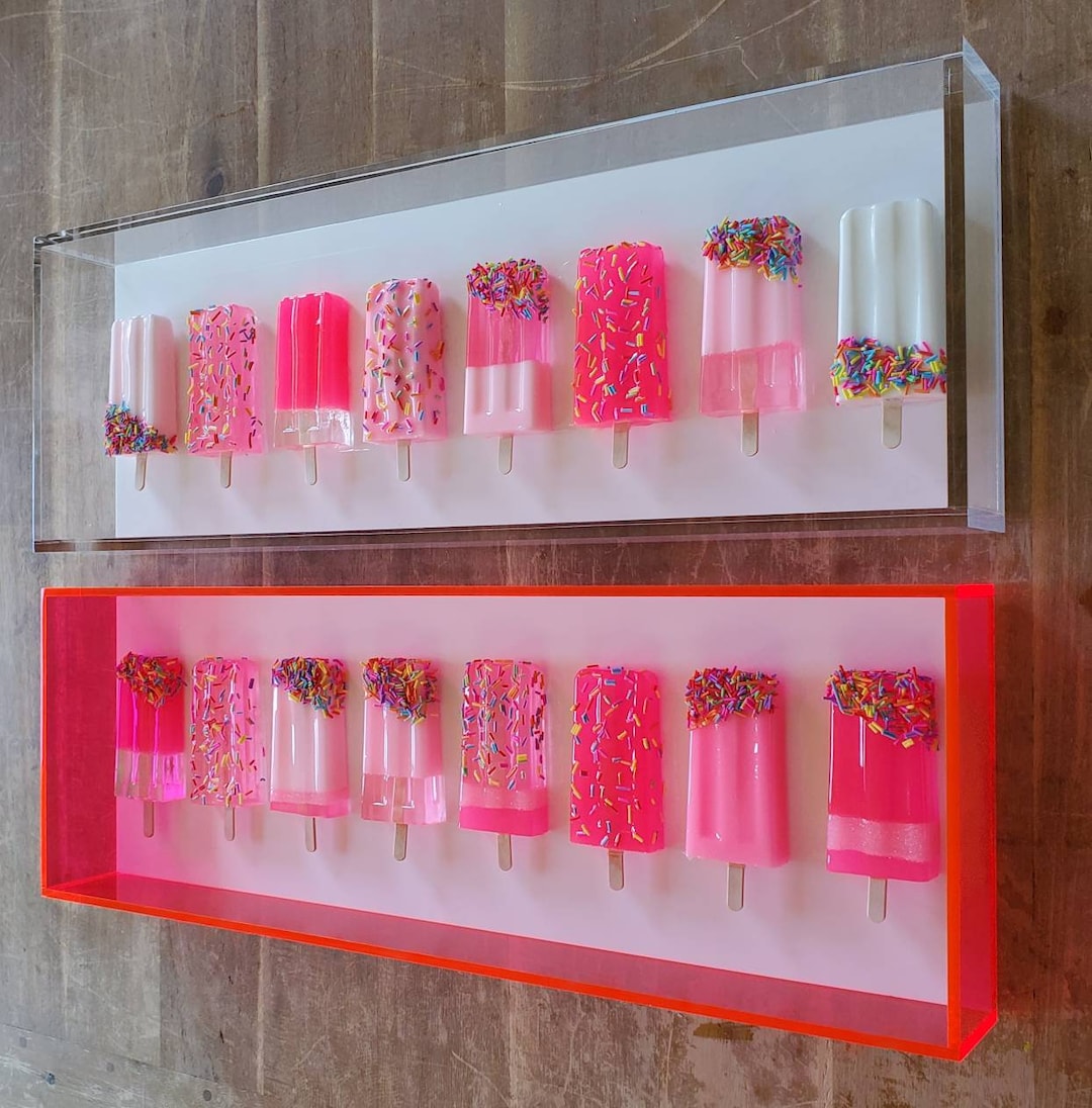 Modern Popsicle Wall Art Sculpture for Kitchen, Nursery, or Living Room ...