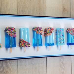 Popsicle Wall Decor, Painting Popsicle Wall Art, 8 Popsicle Sculpture ...