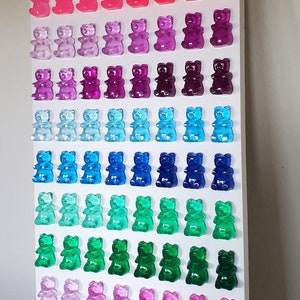 Giant Gummy Bear Wall Decor, Modern Pop Art, 66 Resin Gummy Bears ...